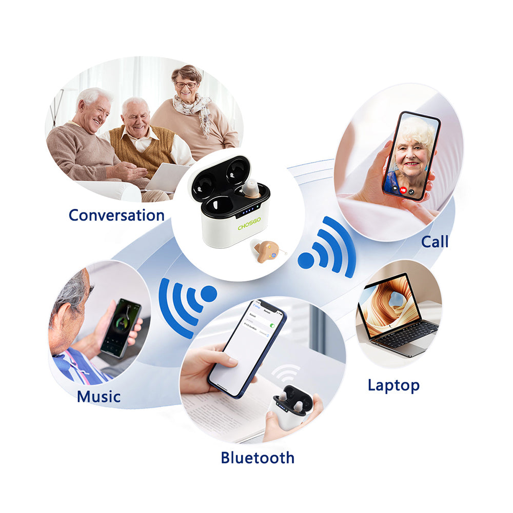 K23 Bluetooth OTC Hearing Aids | Calling & Music | CHOSGO – CHOSGO Hearing