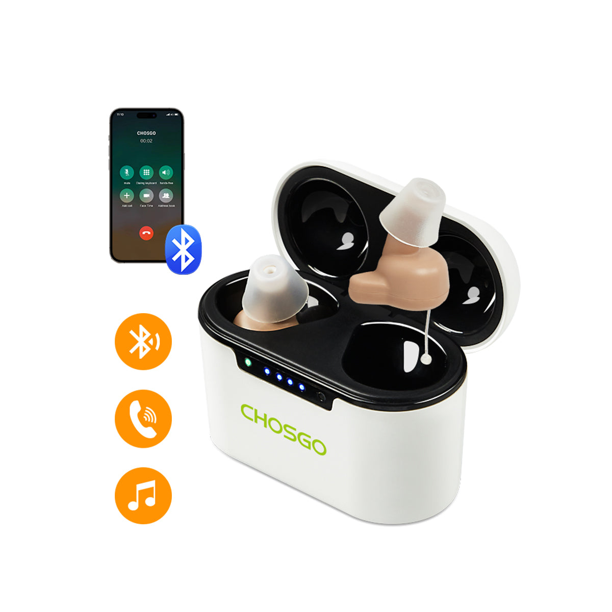 K23 Bluetooth OTC Hearing Aids | Calling & Music | CHOSGO – CHOSGO Hearing